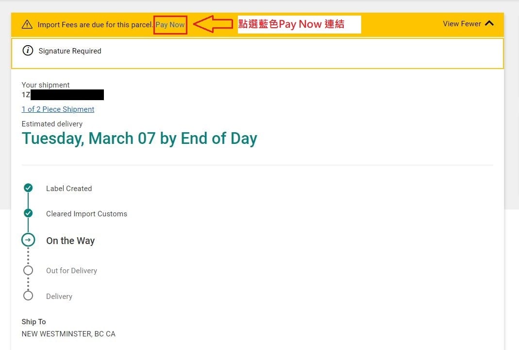 How to Pay Online Import Charges via UPS Website?